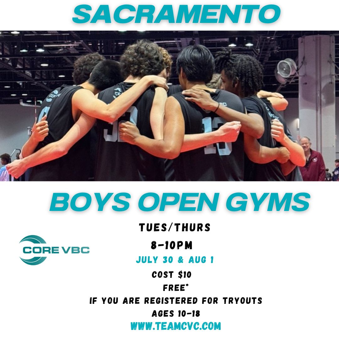 Sacramento Boys Clinics – Core Volleyball Club